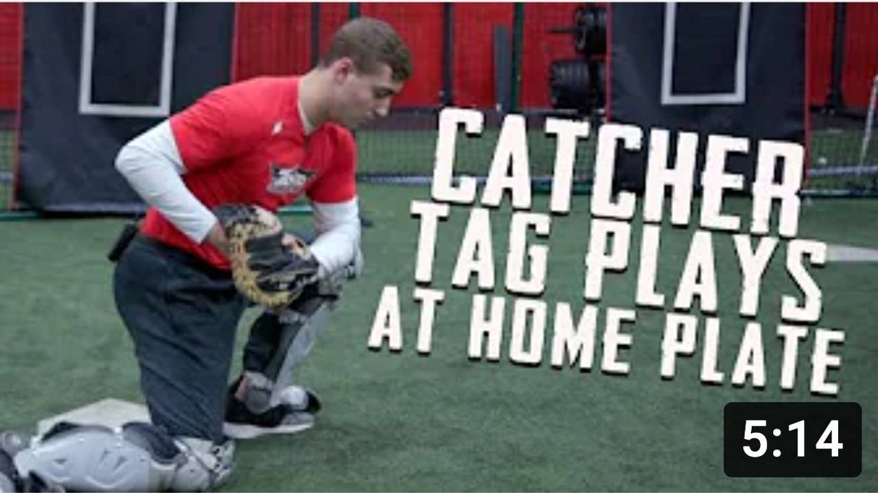 How to Tag Players out at Home Plate for Catchers