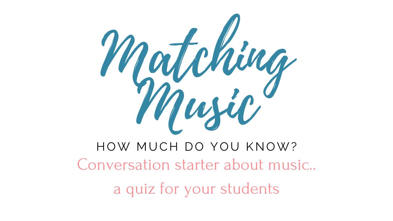 Encourage music discussion with your students with this quiz!