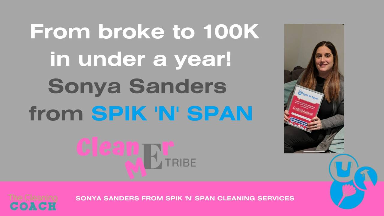 My top student Sonya Sanders from Spin 'N' Span went from 0k to 100K!