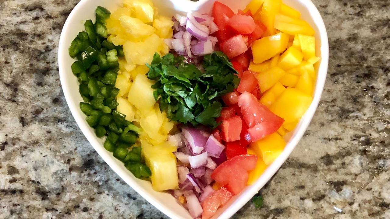 Rainbow Mango & Pineapple Salsa