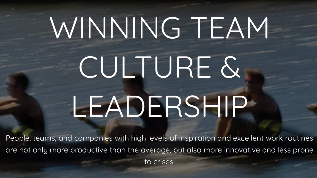Winning Team Culture and Leadership