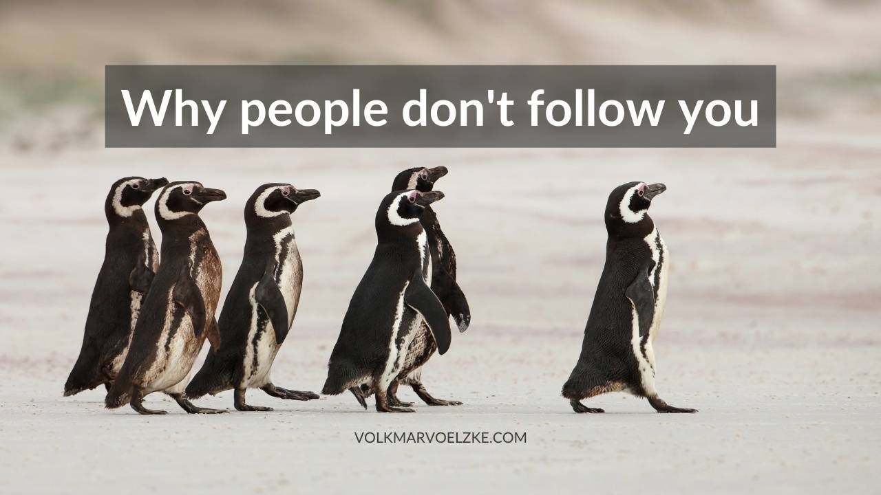 Why people don't follow you