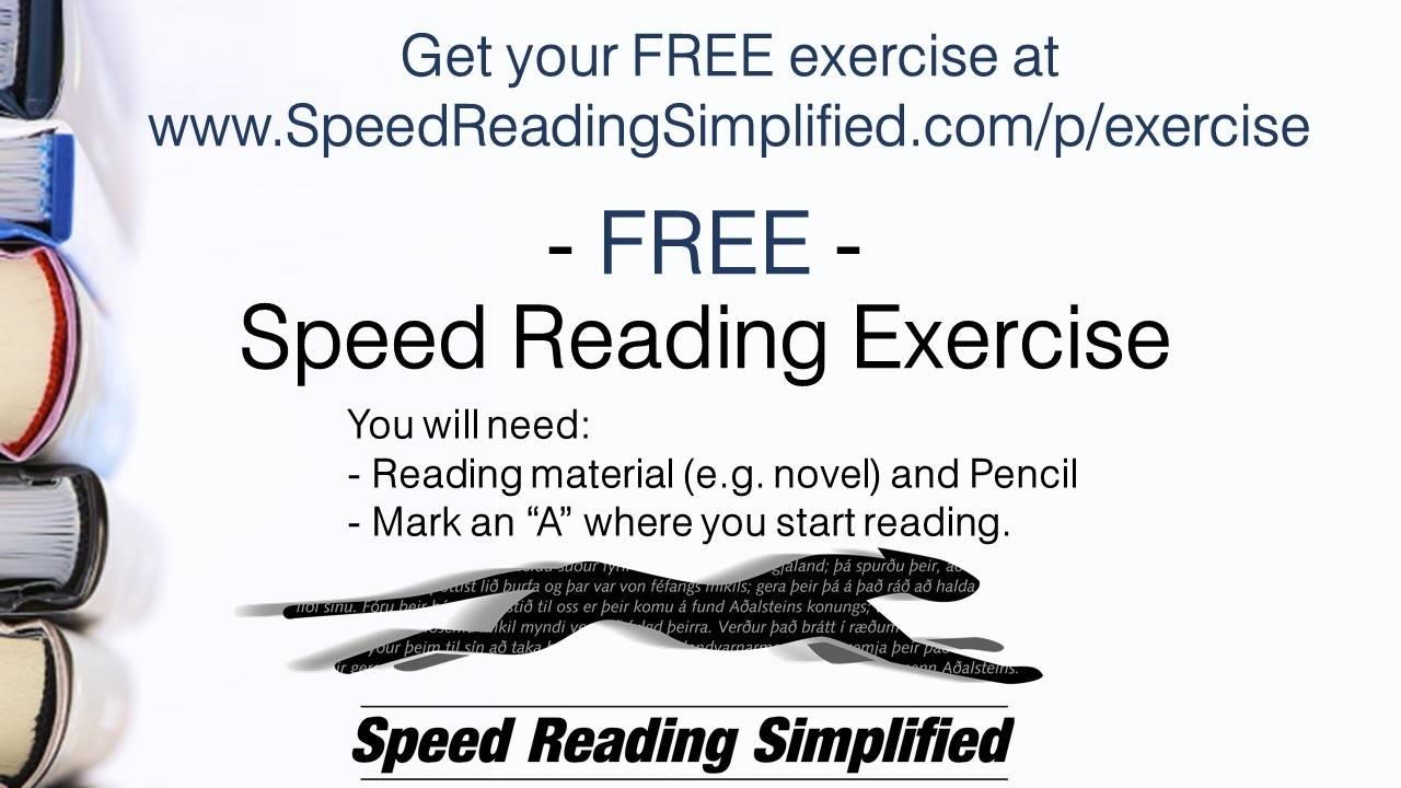 Here you will find your FREE Speed Reading Exercise