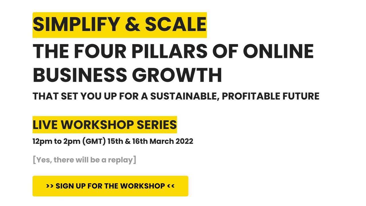 The Simplify & Scale Workshop