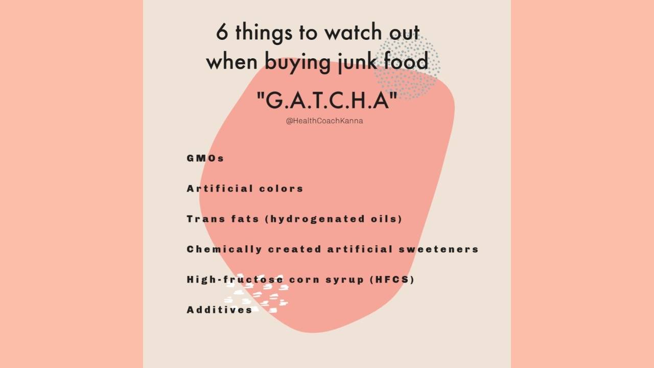 Still need junk food? Just remember "G.A.T.C.H.A"!