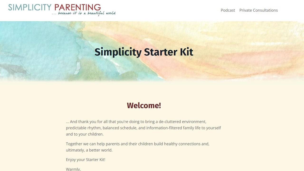 Enjoy the Simplicity Parenting Starter Kit