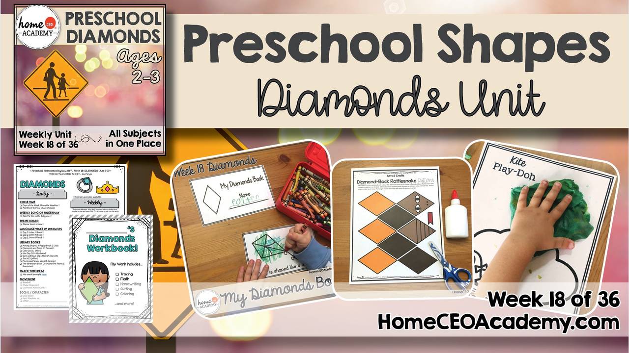 Preschool Shapes: Diamonds Theme by Home CEO Academy