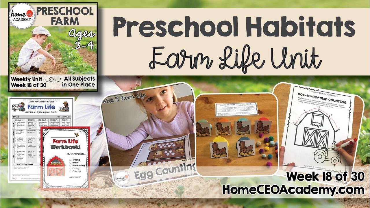 Preschool Habitats: Farm Theme by Home CEO Academy