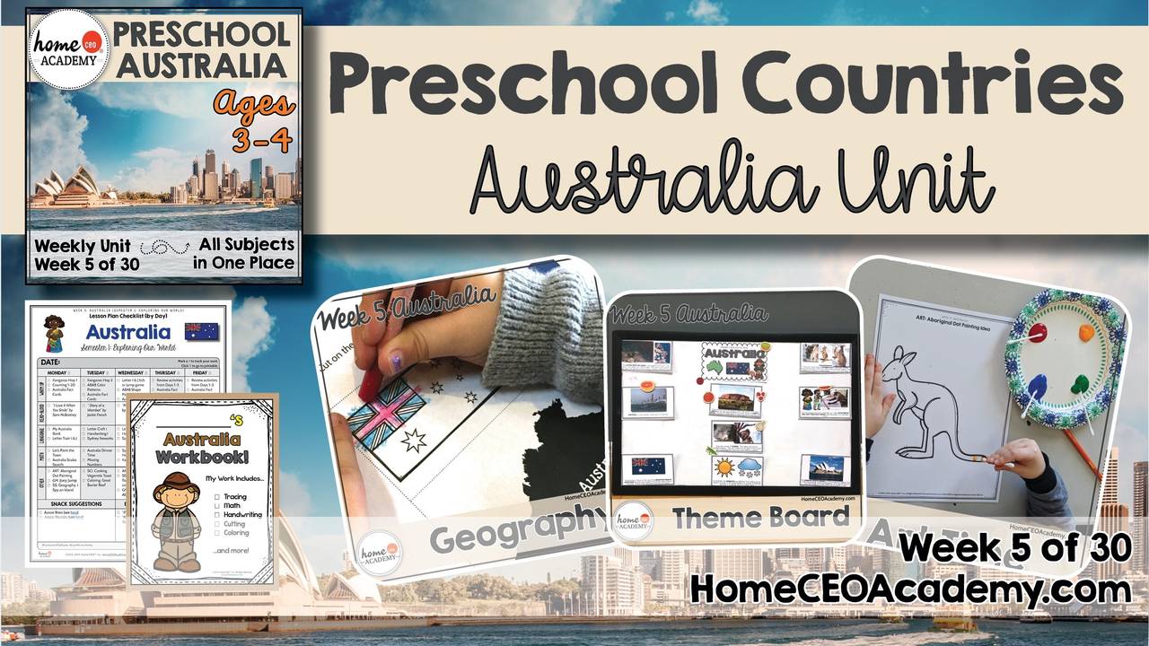 Preschool Countries: Australia Theme by Home CEO Academy
