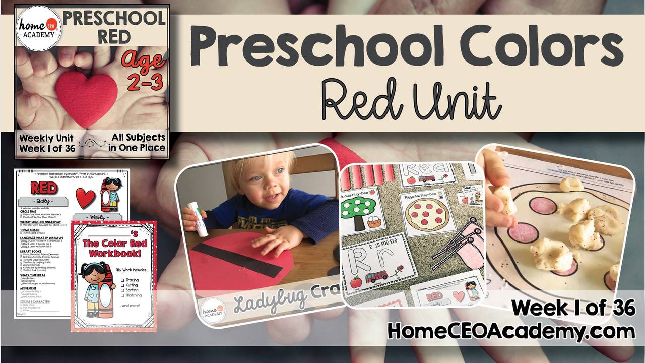 Preschool Colors: Red Theme by Home CEO Academy