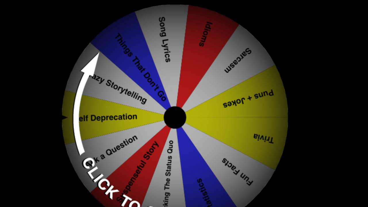 Pickup Line Spinning Wheel
