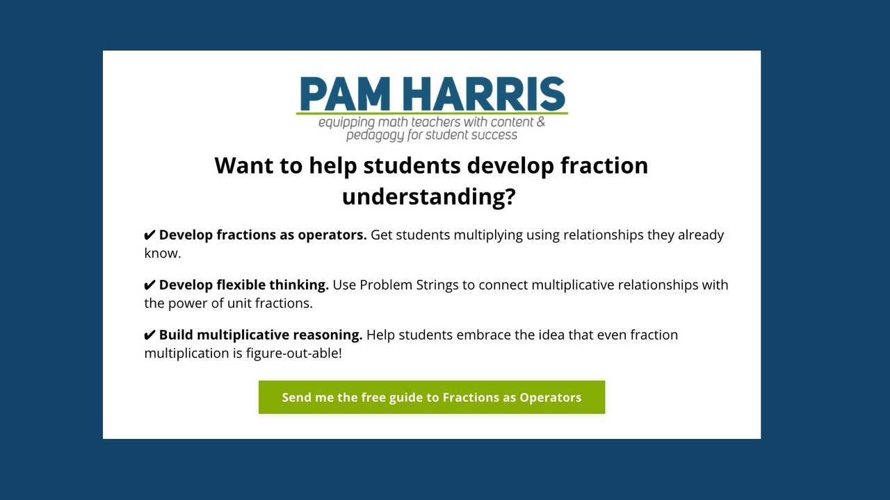 Free Guide to Fractions as Operators