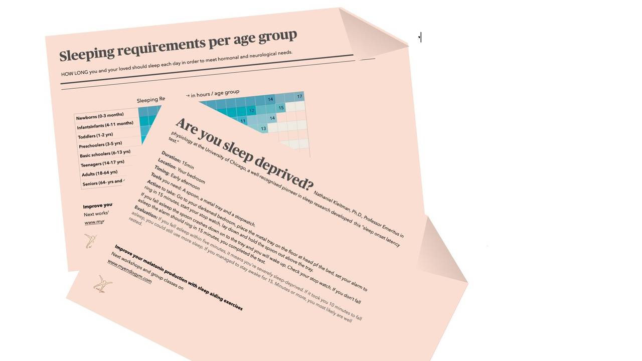 Sleeping Guide Table