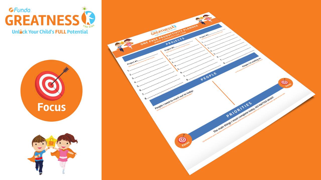 FUNDA Greatness One Page Productivity Planner | Free Download