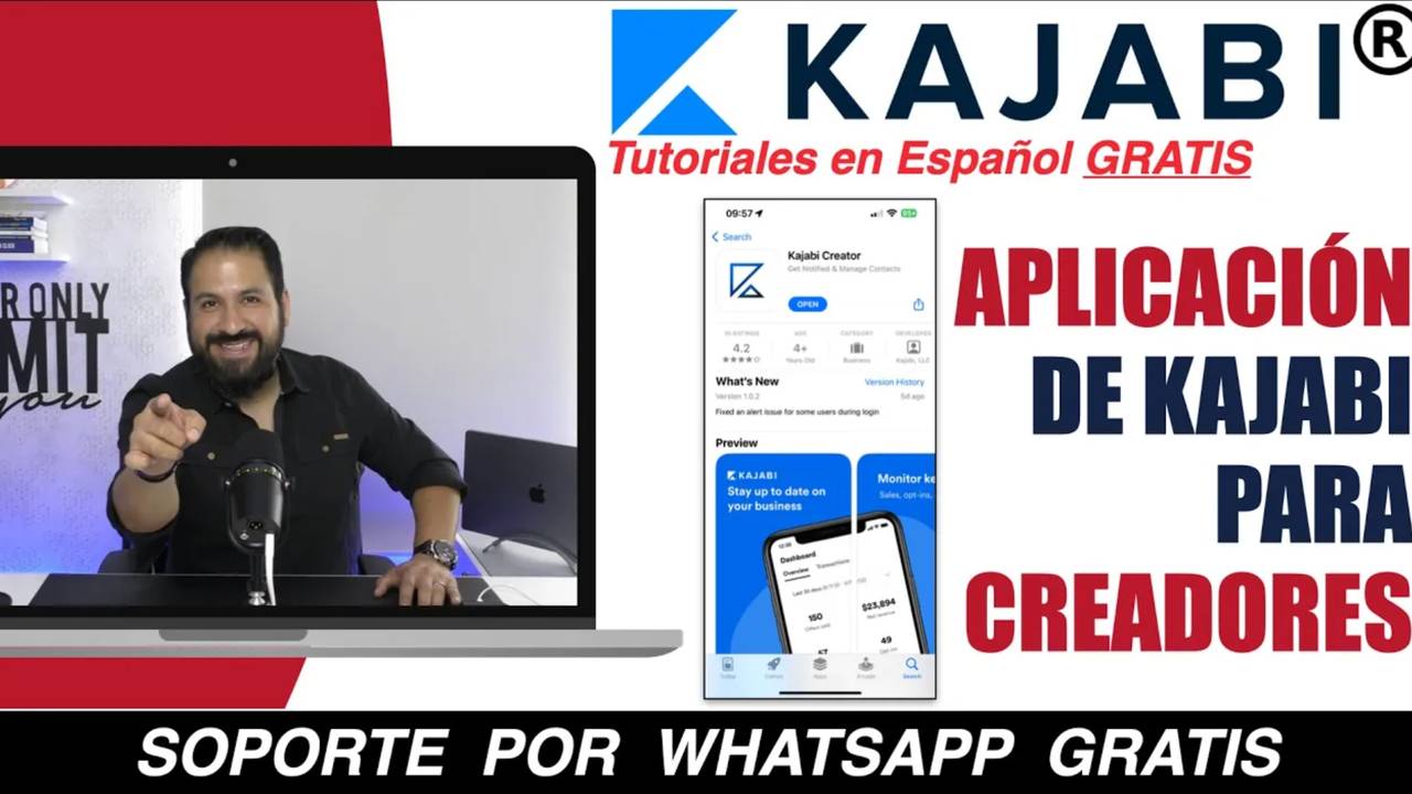 La aplicación de Kajabi en Español para creadores, como funciona