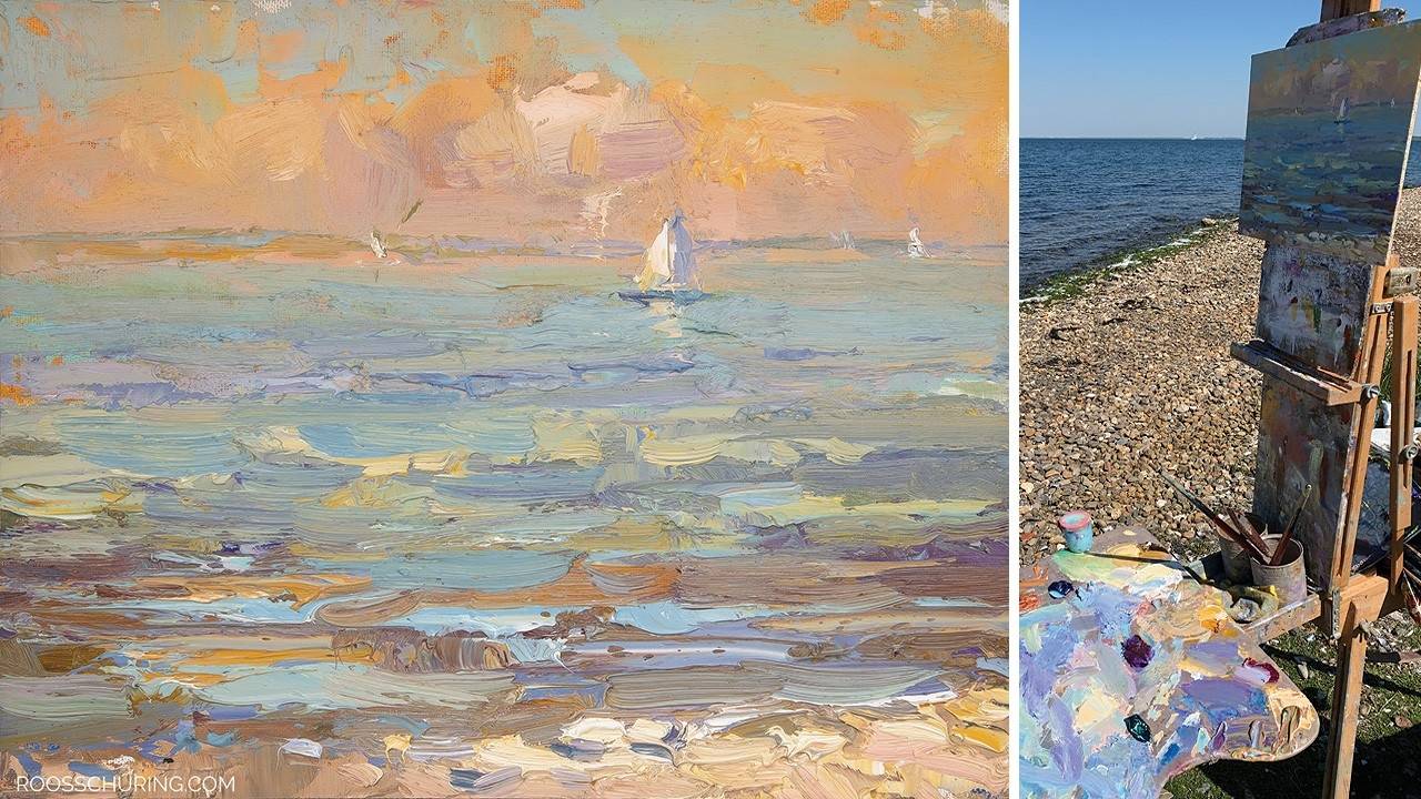 Different Seascapes With Boats - Paintings by Roos Schuring