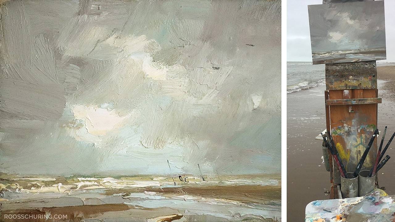 Seascape Rain and Storm - Painting Seascapes Roos Schuring