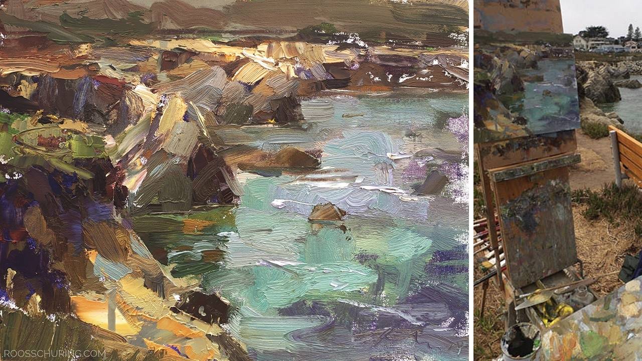 Rock Formations & Ocean - Paintings by Roos Schuring