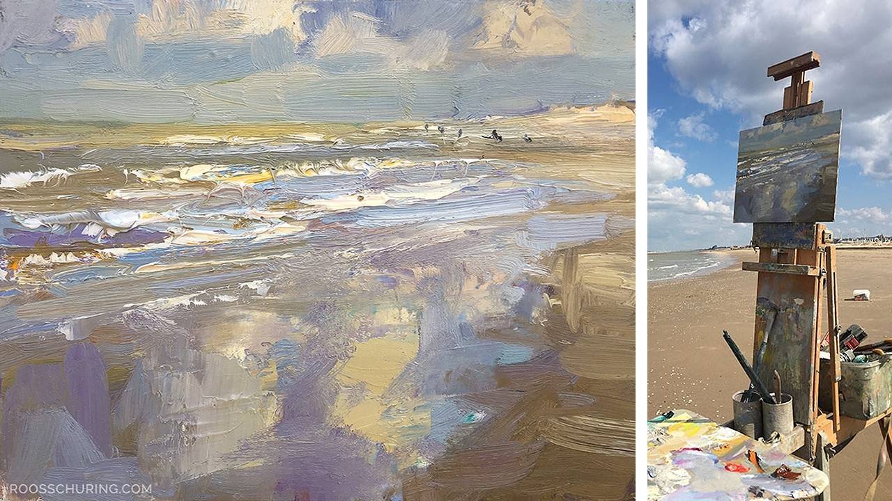 Painting The Early Morning Beach - Painting Seascapes Roos Schuring