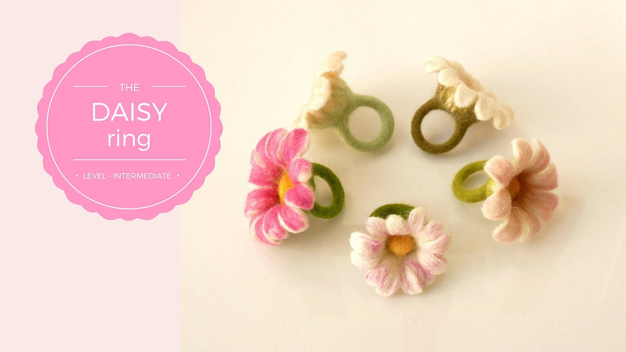 Felted ring workshop - The Daisy Ring
