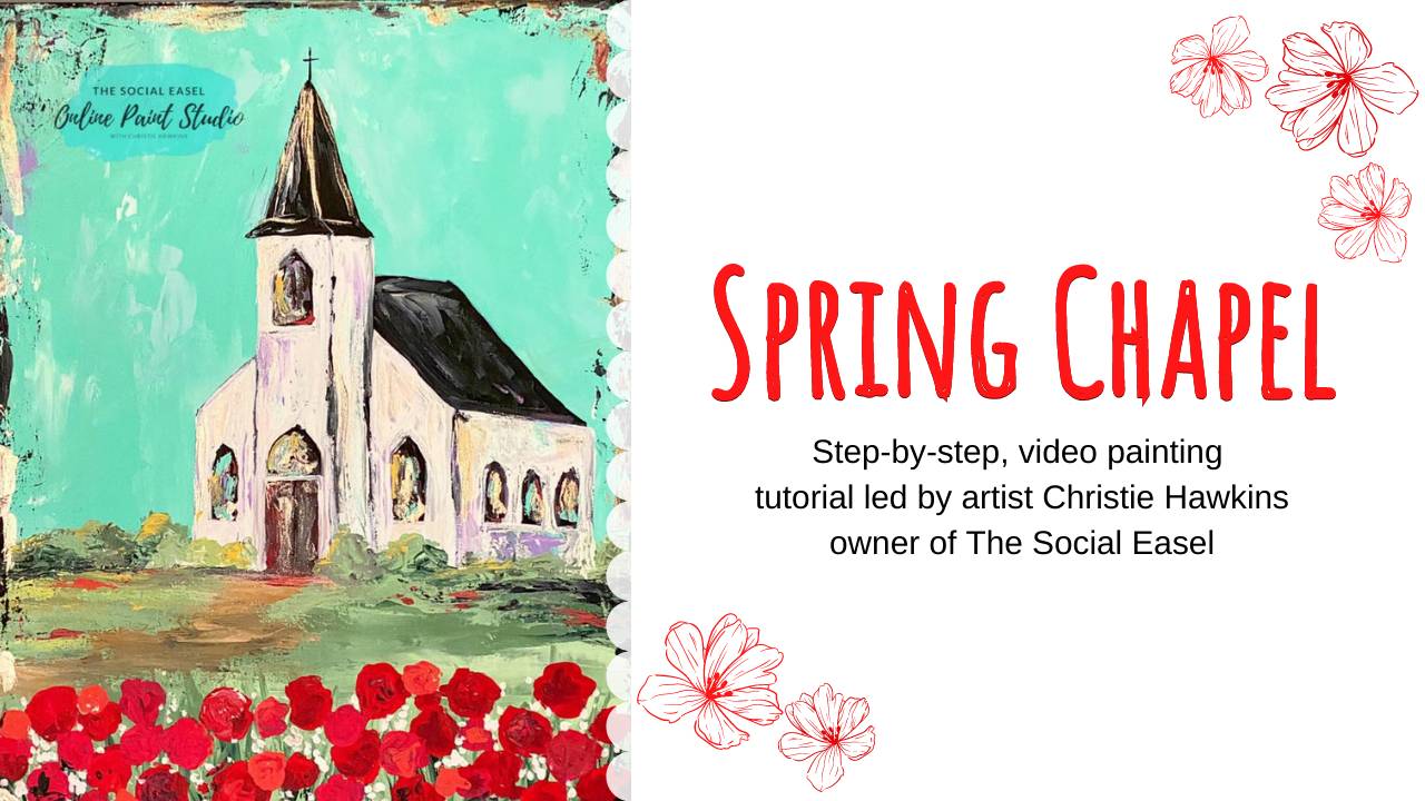 Spring Chapel Acrylic Painting Tutorial