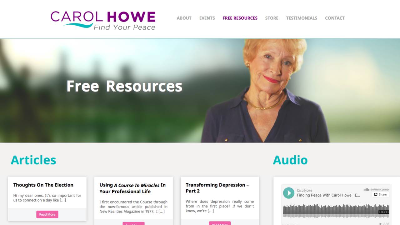 Carol Howe's Blog - A Master Teacher of A Course In Miracles, ACIM