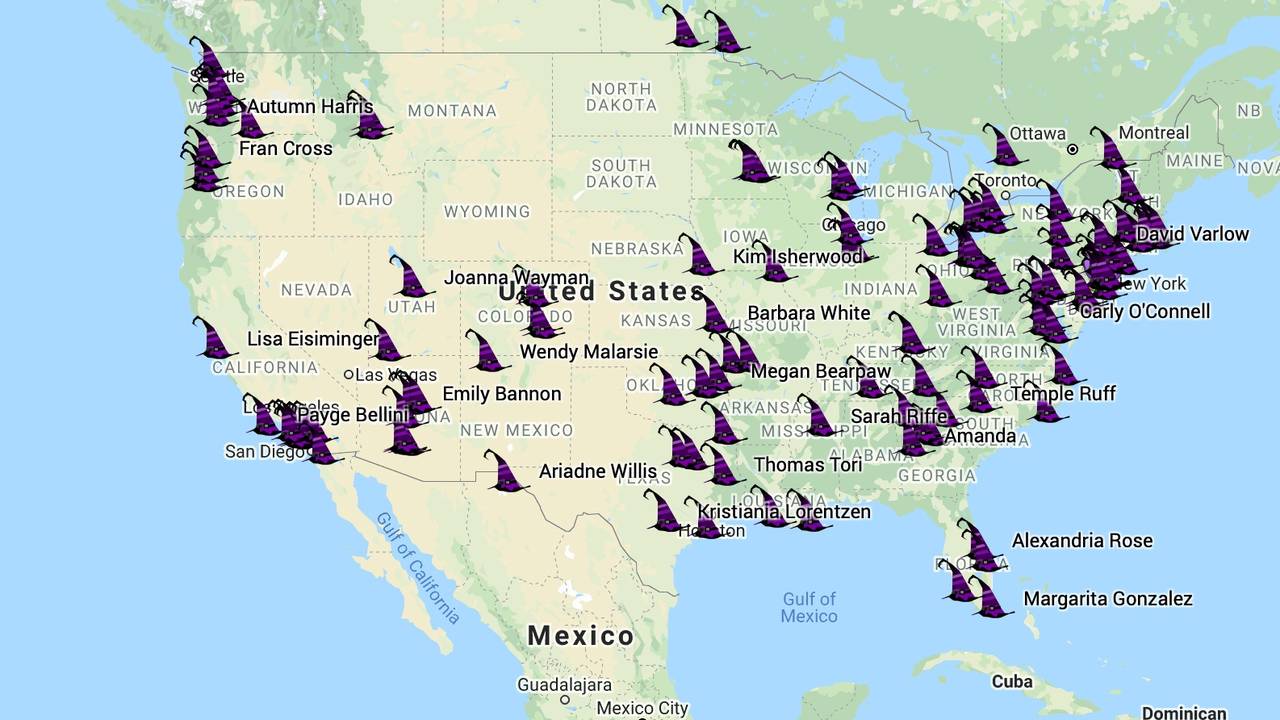 Beta of The Spectaculus Worldwide Coven Map