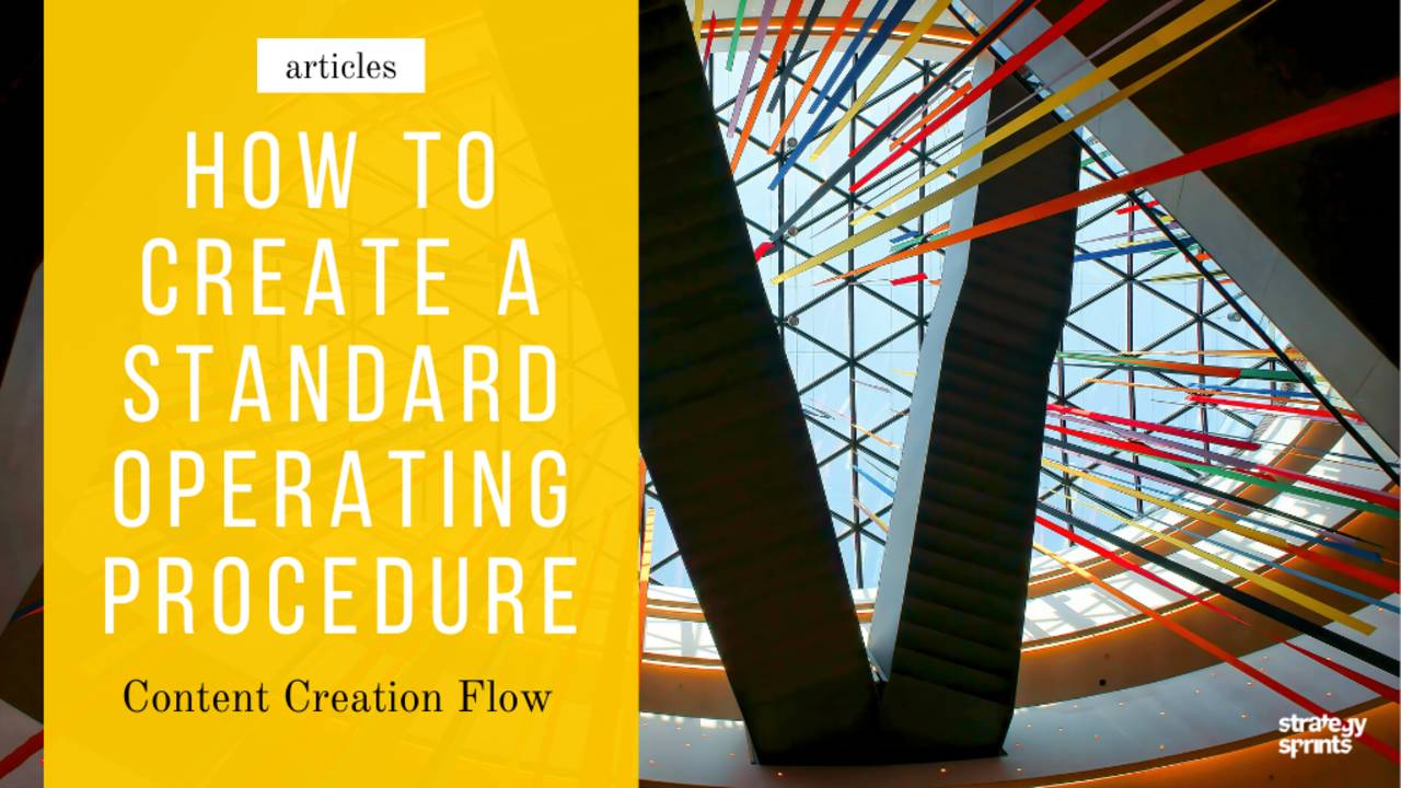 The content creation plan of a SOP in business maintenance.