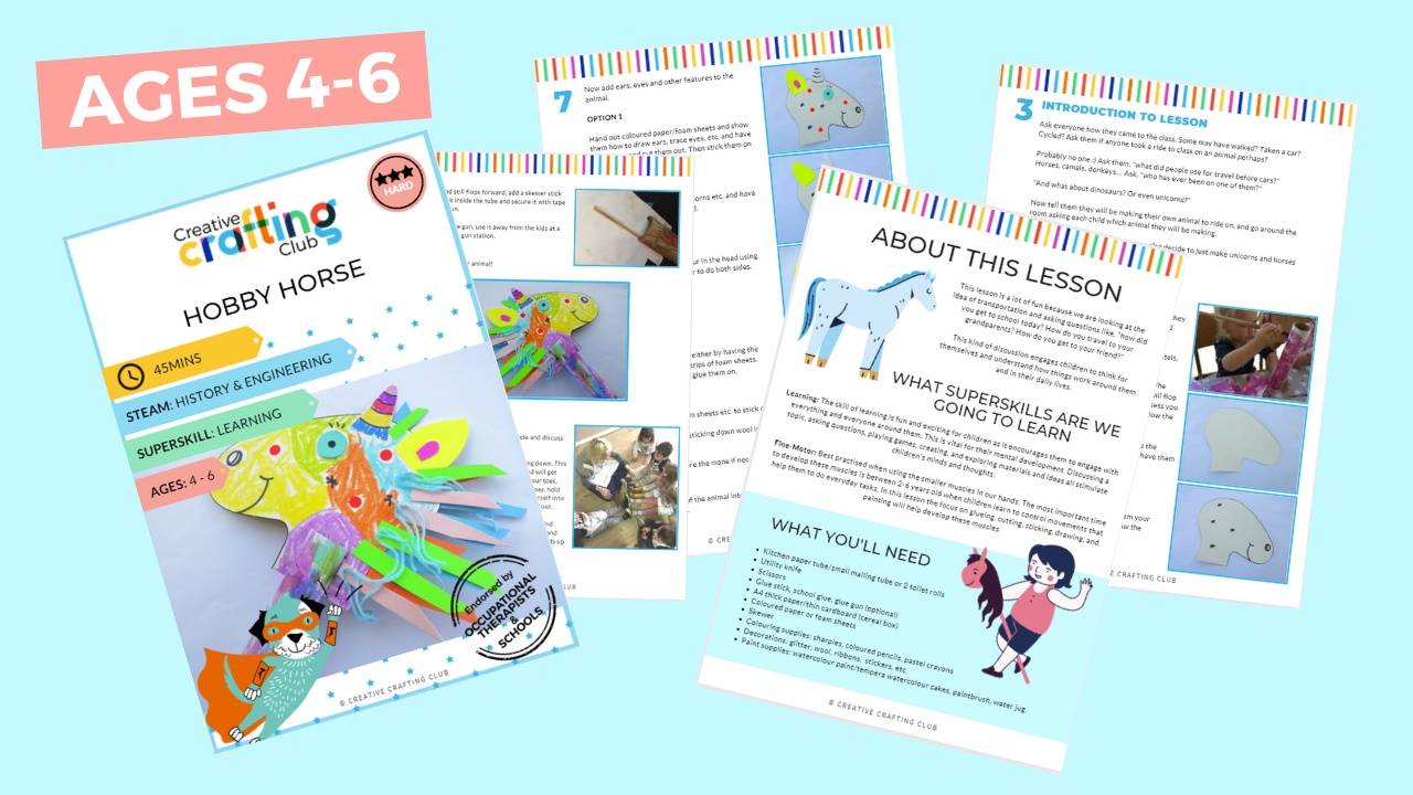 Hobby Horse Craft Lesson Plan for Ages 4 to 6