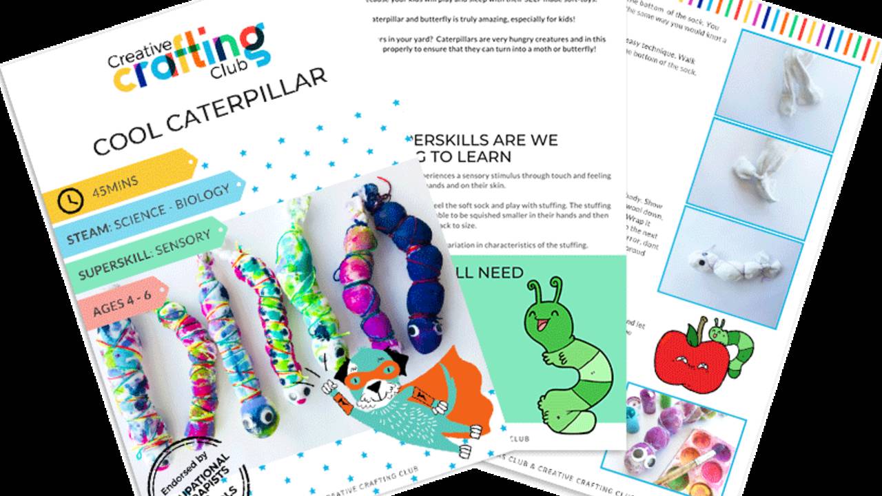 Cool Caterpillar Arts and Crafts Lesson Plan for Ages 4 to 6