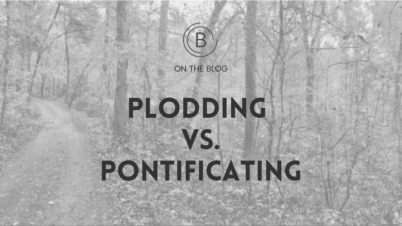 Plodding vs. Pontificating