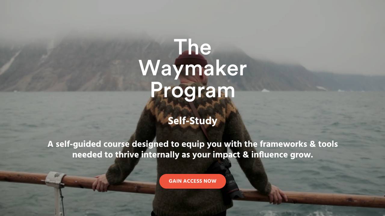 The Waymaker Program Self-Study