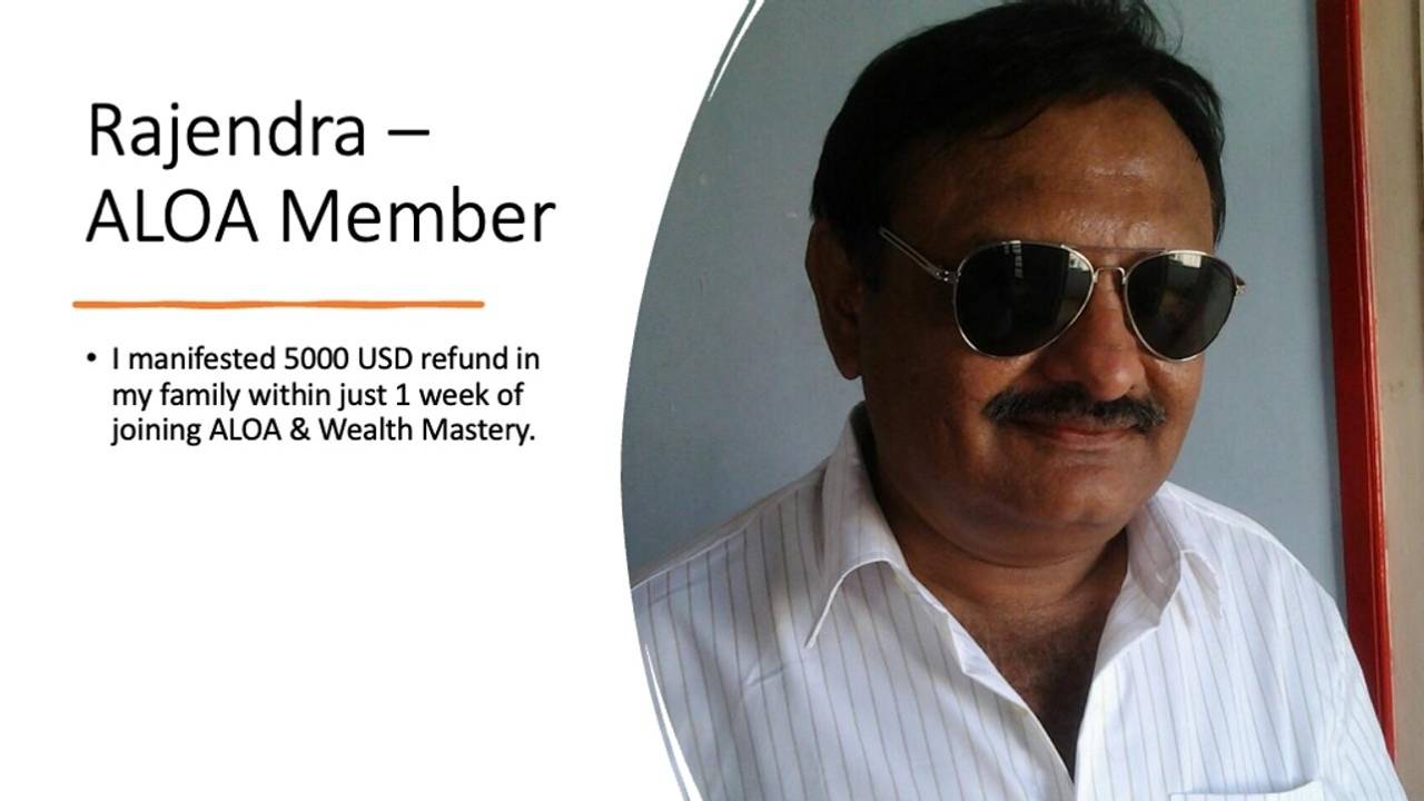 Rajendra - ALOA Member | Mitesh Khatri Law of attraction Coach