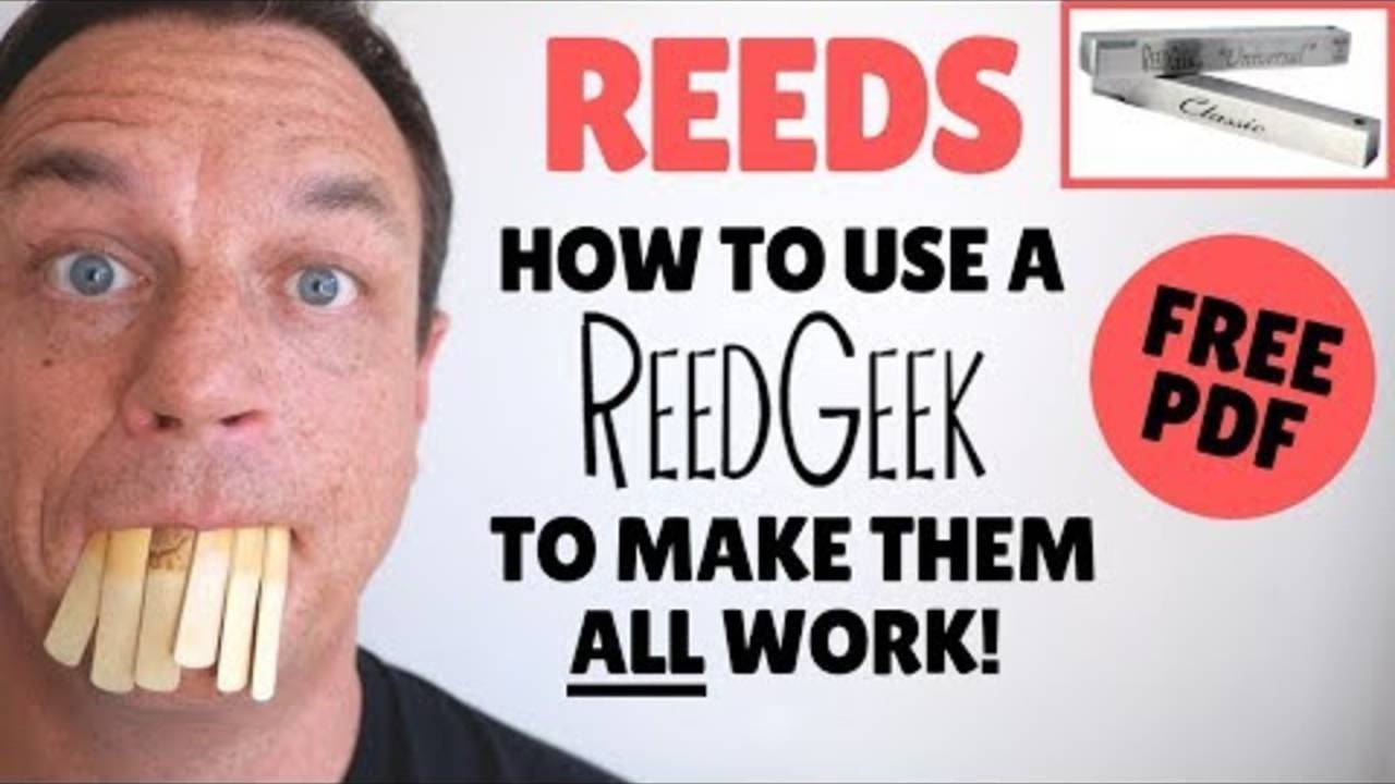 Free PDF Cheatsheet on how to use a Reed Geek tool on sax reeds