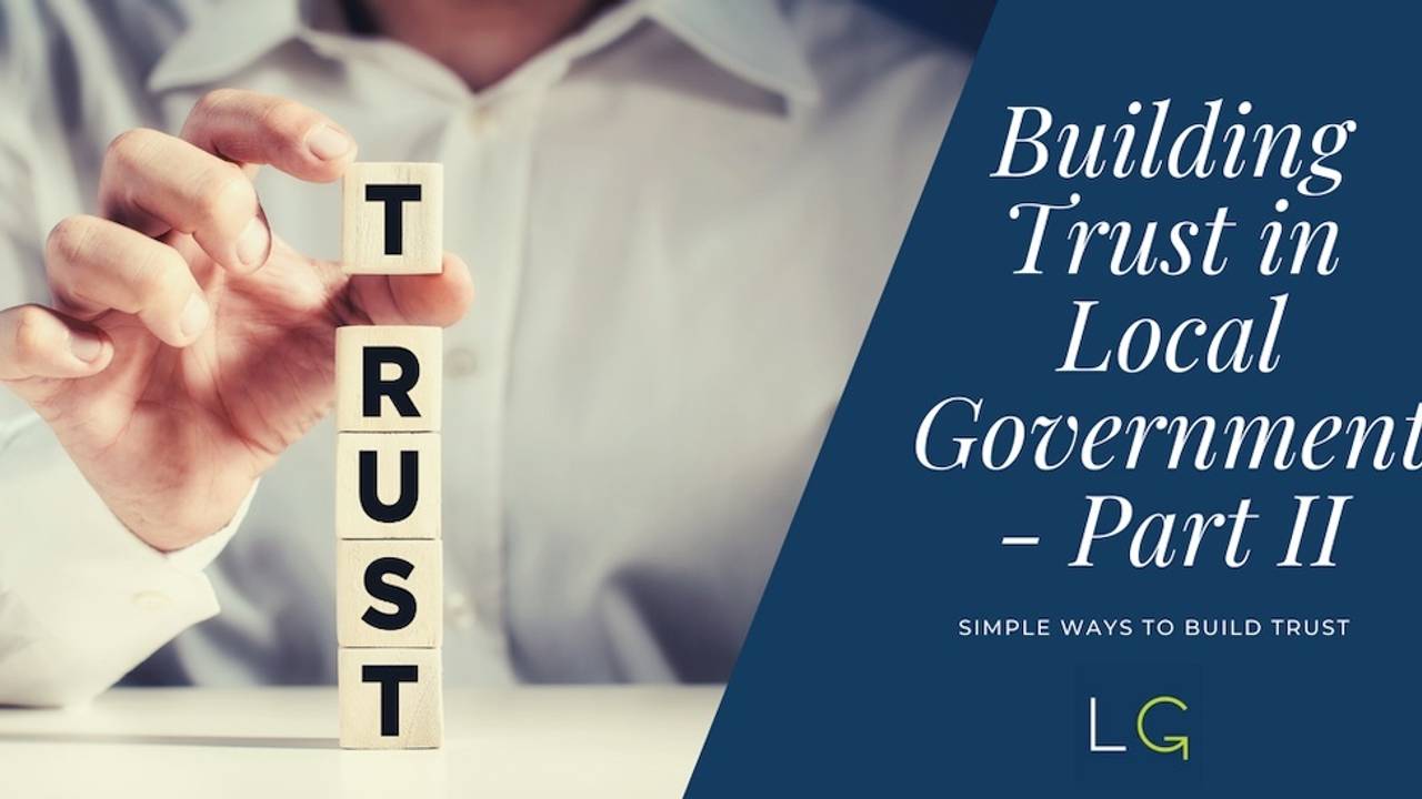 local government training: Trust in Local Government