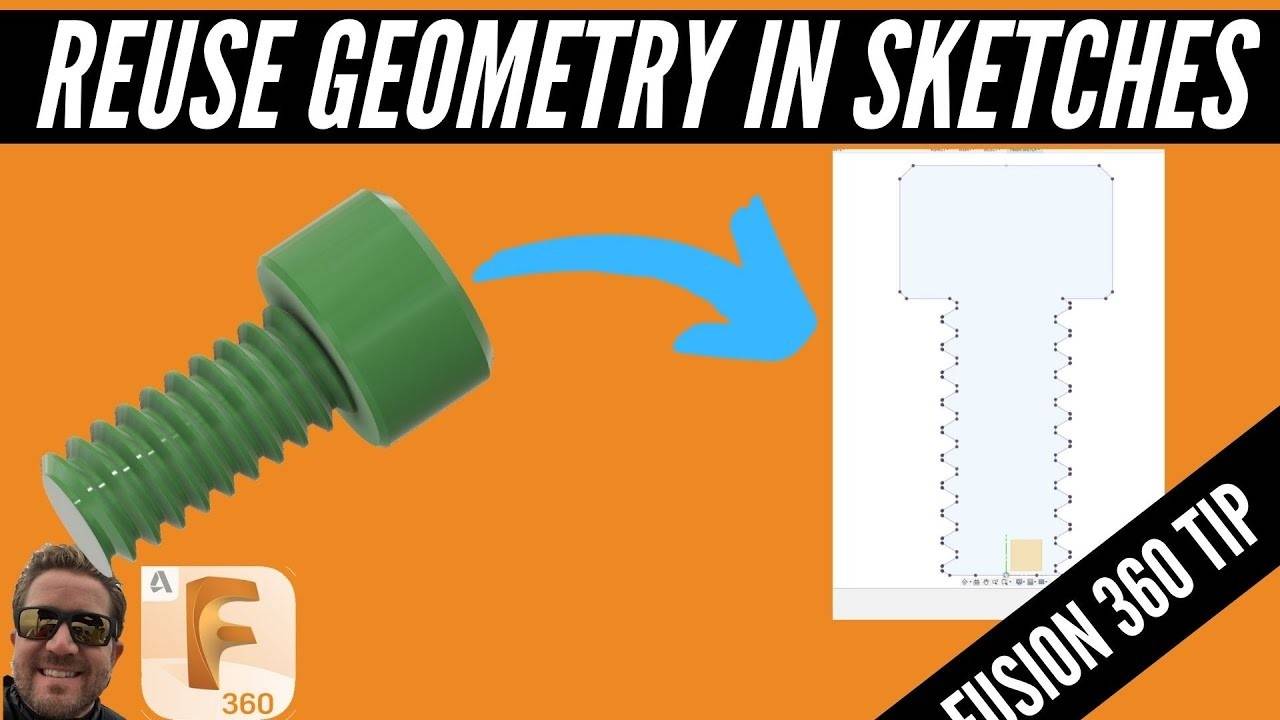 Fusion 360 How to reuse geometry for sketches