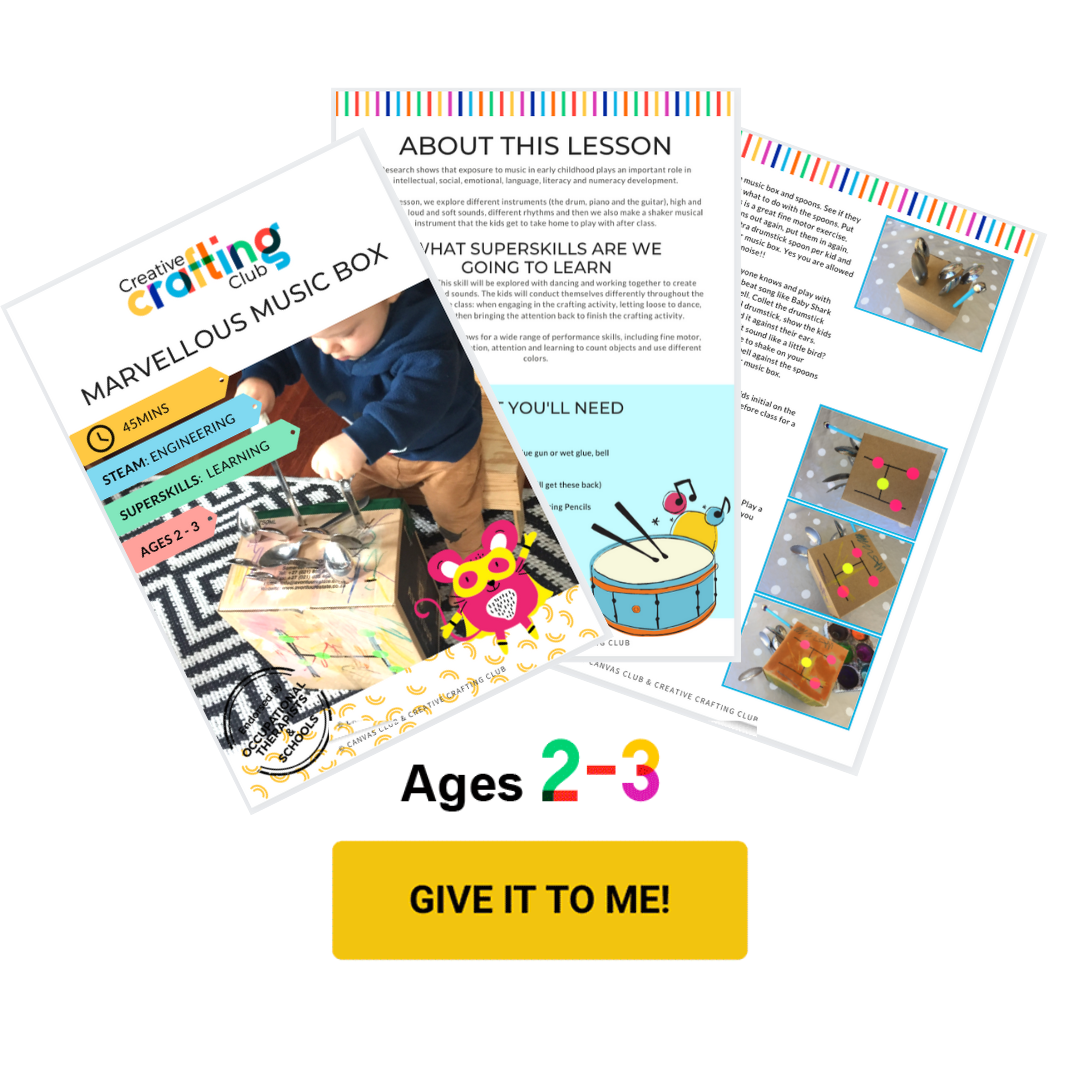 Kids Arts and Crafts Project Lesson Plan Freebies