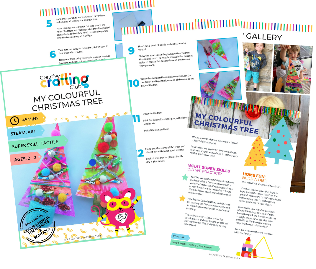 Full Lesson Plan: My Colourful Christmas Tree Craft for Ages 2 to 3