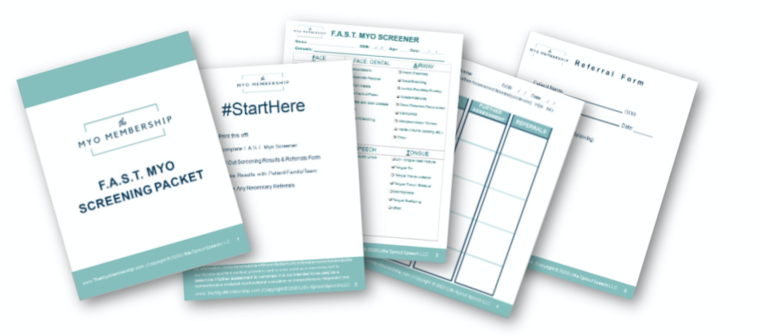 F.A.S.T. MYO SCREENING PACKET