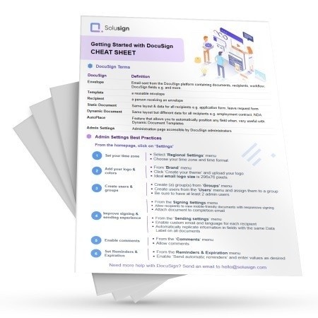 Download our DocuSign Mastery CHEAT SHEET