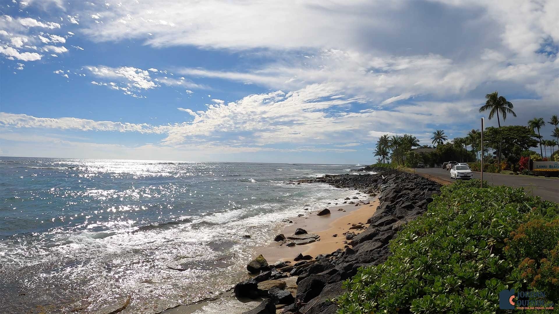 The best snorkeling at Lawa'i Beach on the south side of Kauai, Hawaii