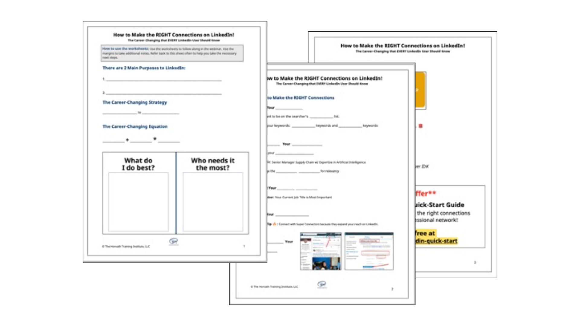 Webinar Worksheet: How to Make the Right Connections on LinkedIn