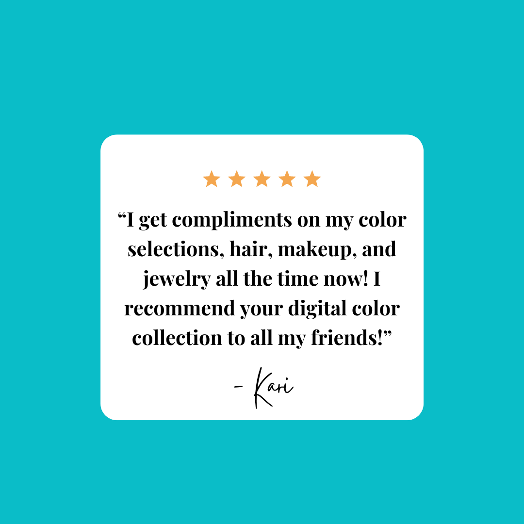 Warm Color Code - Digital Color Swatches for Dressing