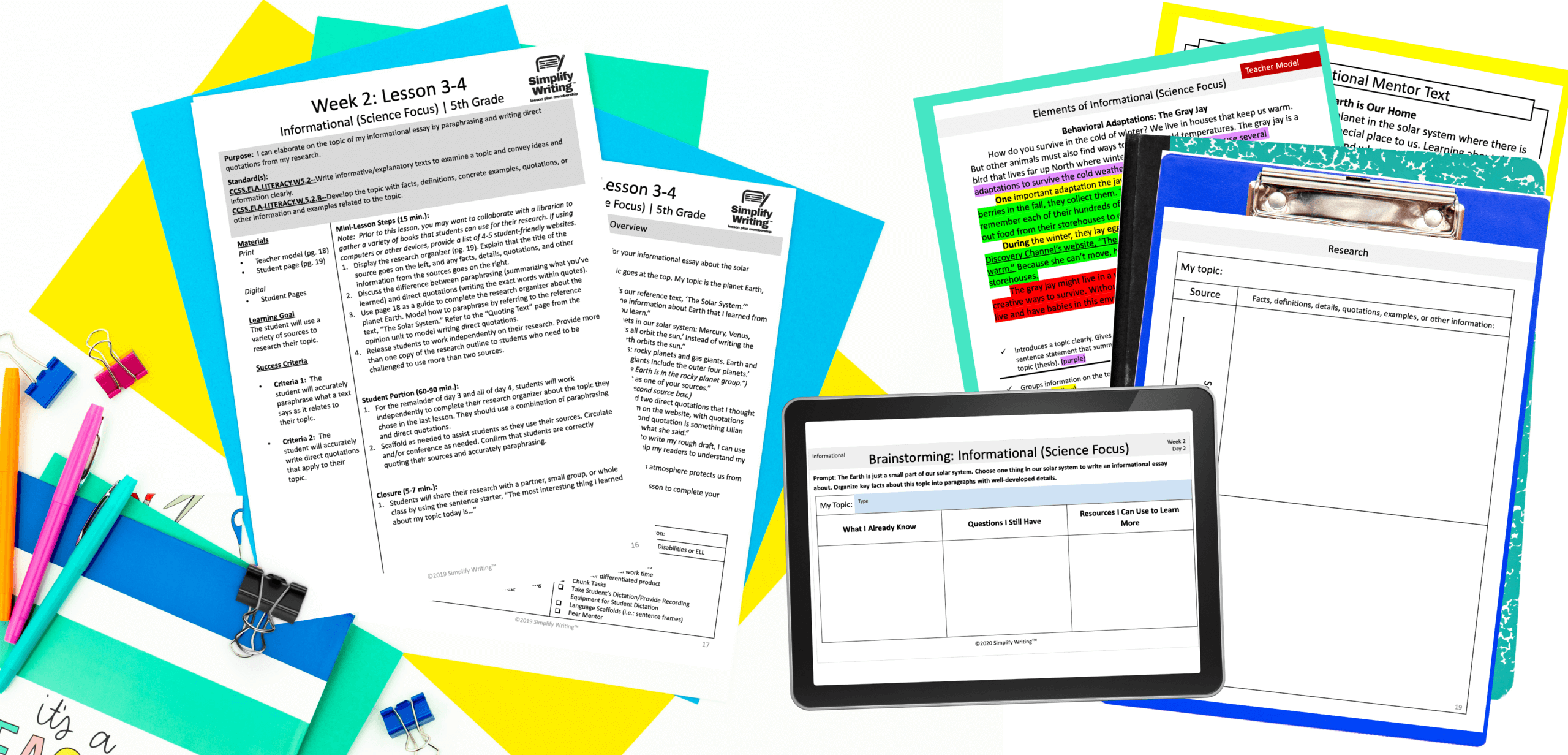 Simplify Writing® For Elementary