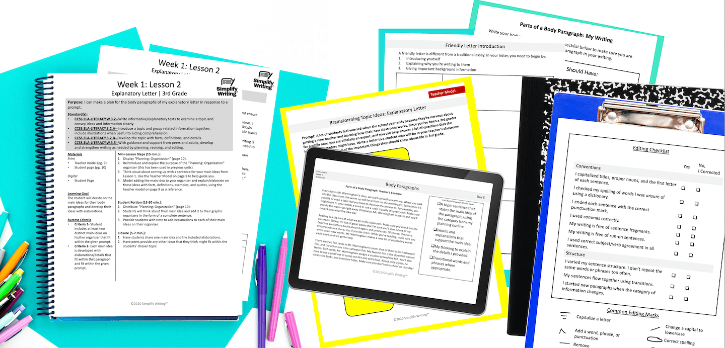 Simplify Writing® For Elementary