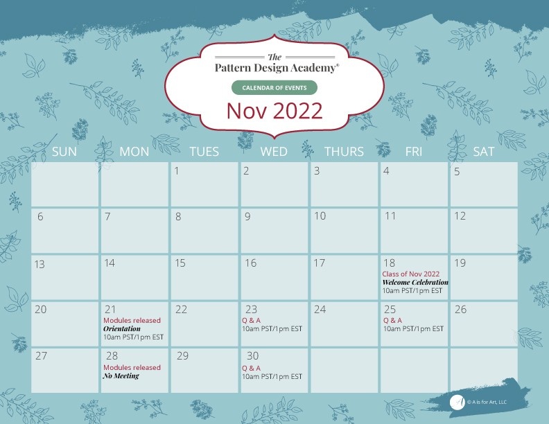 The Pattern Design Academy® - Enrollment Page