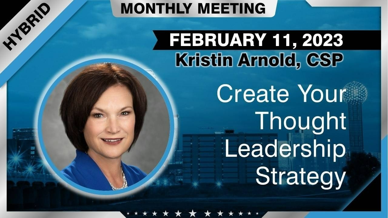 NSA-NT February 2023 Monthly Meeting with Kristin Arnold, CSP