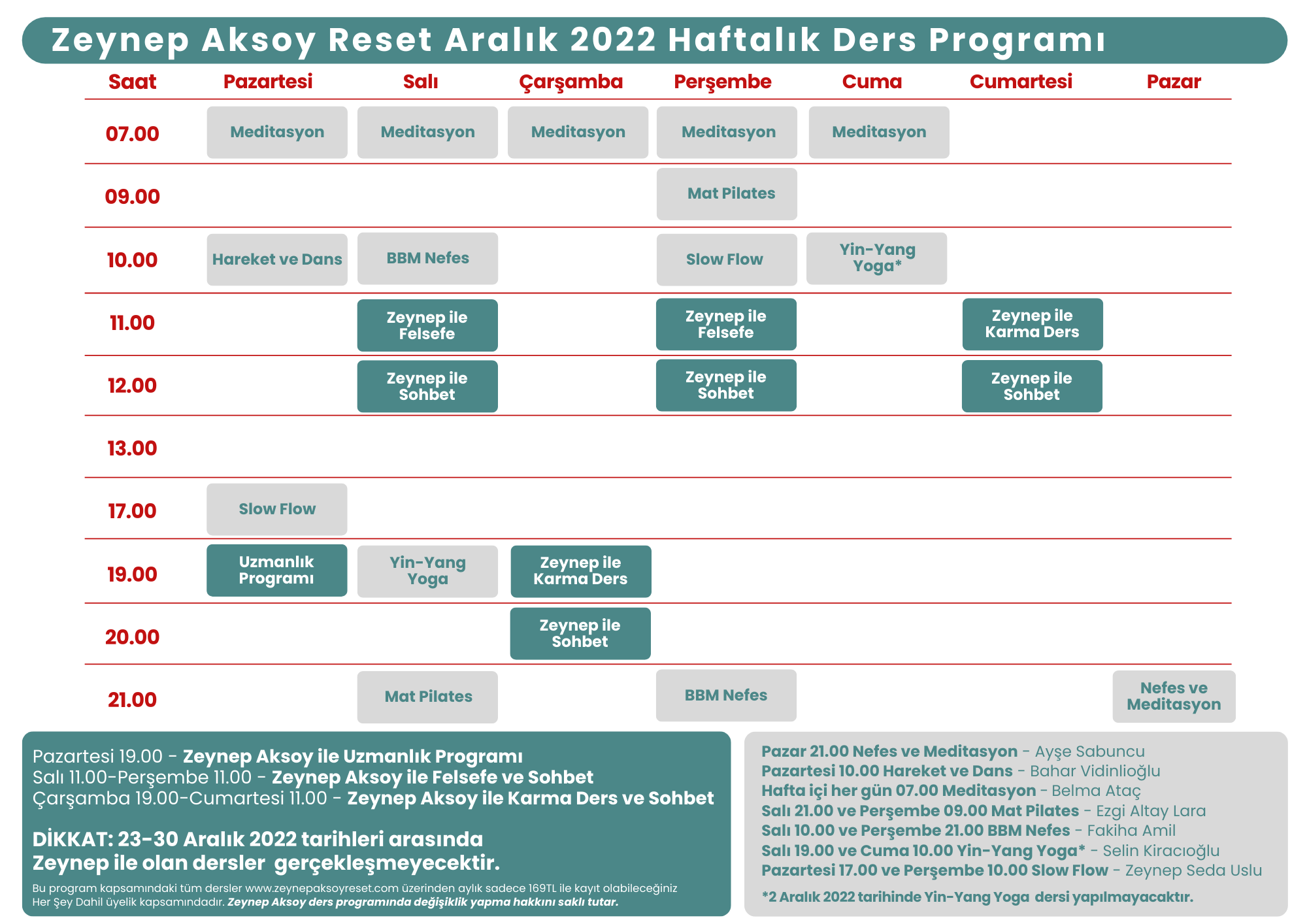 zeynep ile günlük canlı dersler
