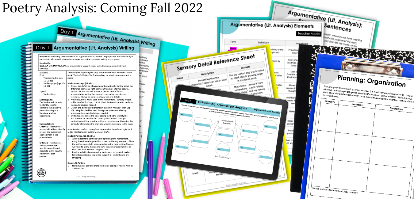 Simplify Writing® For Middle School