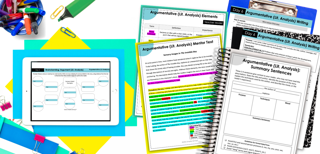 Simplify Writing® For Middle School